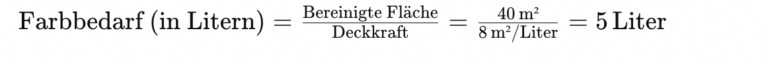 Wie Viel Liter Farbe Pro Qm